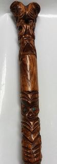 Hand Carved Rakau Korero Talking Stick