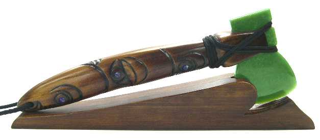 Carved Maori Axe Greenstone